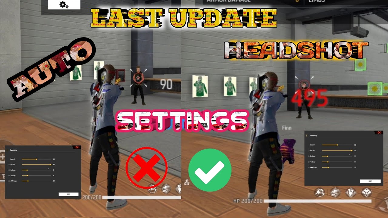 Free Fire Headshot setting / After OB37 Update New Headshot setting ...