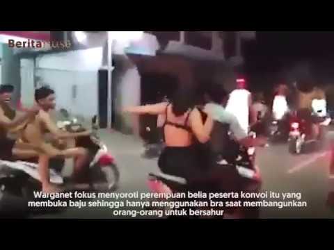 Konvoi tak senonoh cuma pakai BRA viral