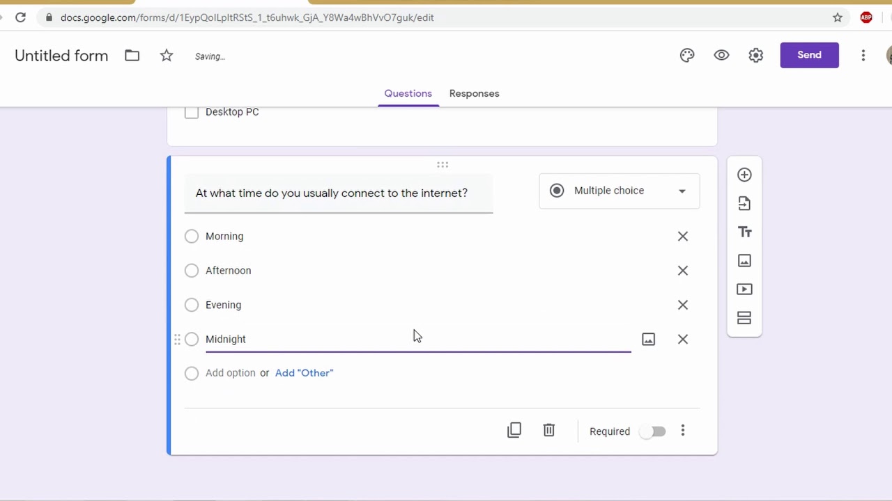 Computer Ed. Activity 3 - How to make a survey using Google Forms - YouTube