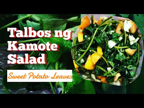 Talbos ng Kamote Salad | Ensaladang Talbos Kamote | Sweet Potato leaves ...