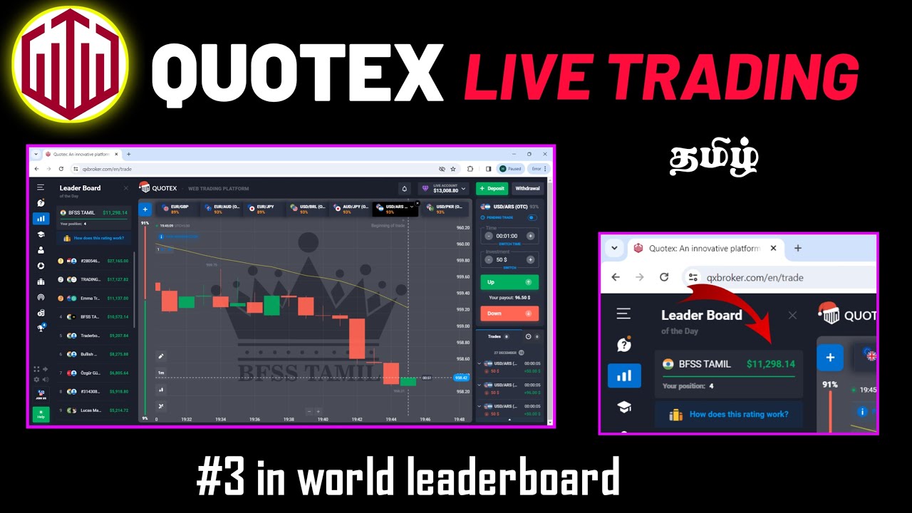 quotex live trading tamil - YouTube