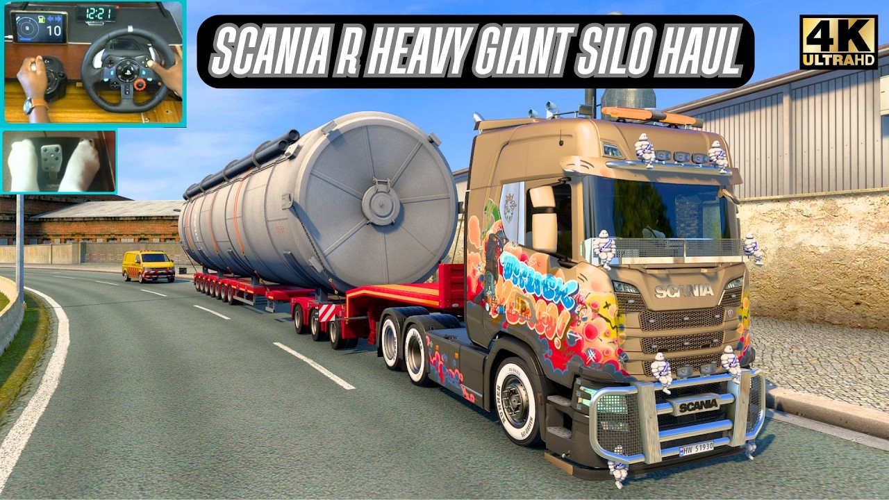 Scania R Giant Silo Special Transport | Massive Heavy Haul in ETS2 with ...