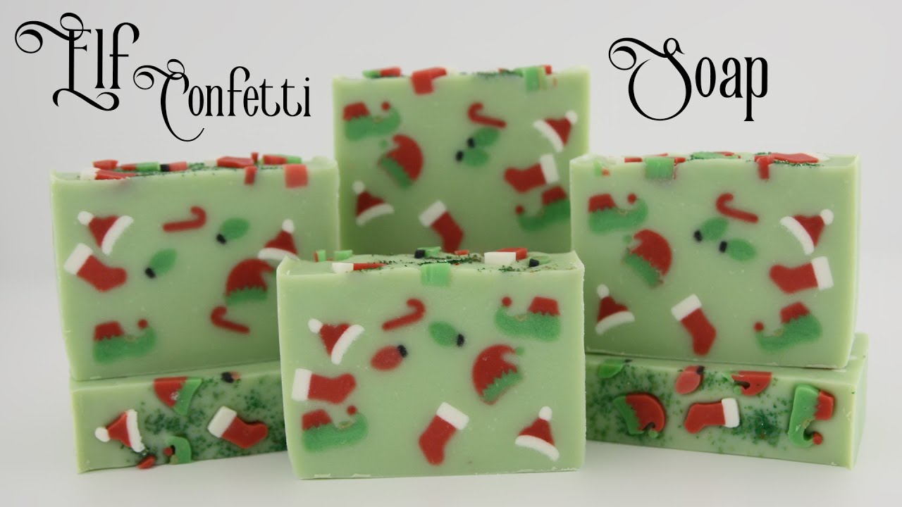 Elf Confetti: Made w/ Holiday Themed Soap Embeds - YouTube