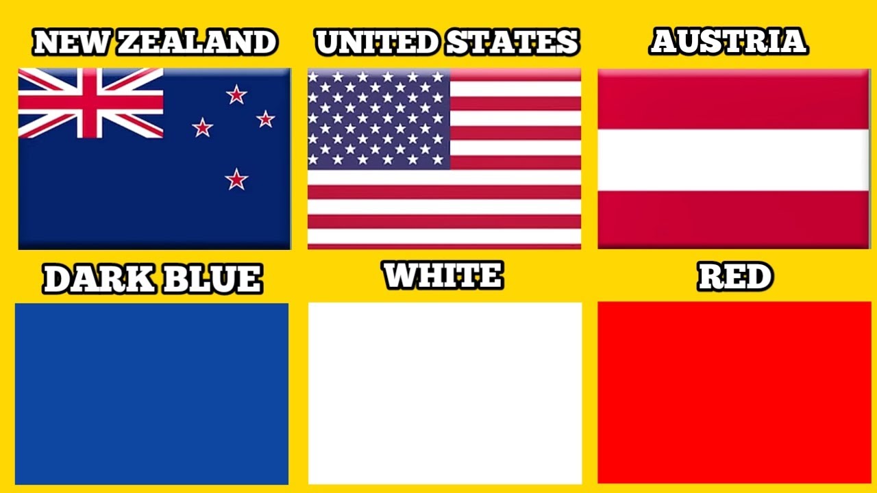 Most Used Color in the Flag From Different Countries - YouTube