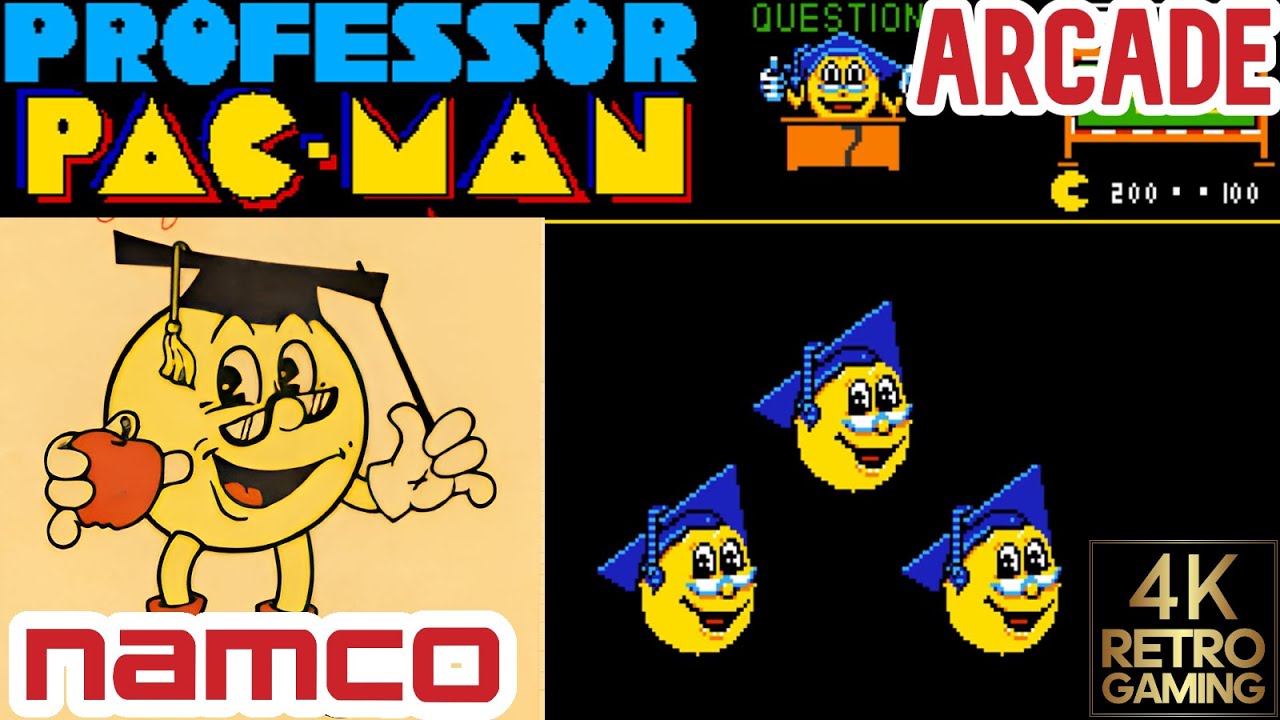 Professor Pac-Man Arcade ( Namco 1983 ) 4k Gameplay - YouTube