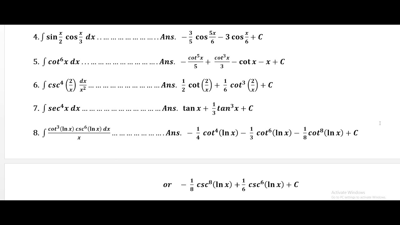 Integration by Trigonometric Transformation Part 7 by J V Viola - YouTube