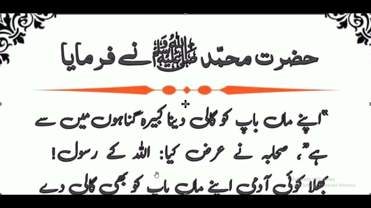 Apny maa baap ko gali Dena | hadith | hadees nabvi | motivation Hadees ...