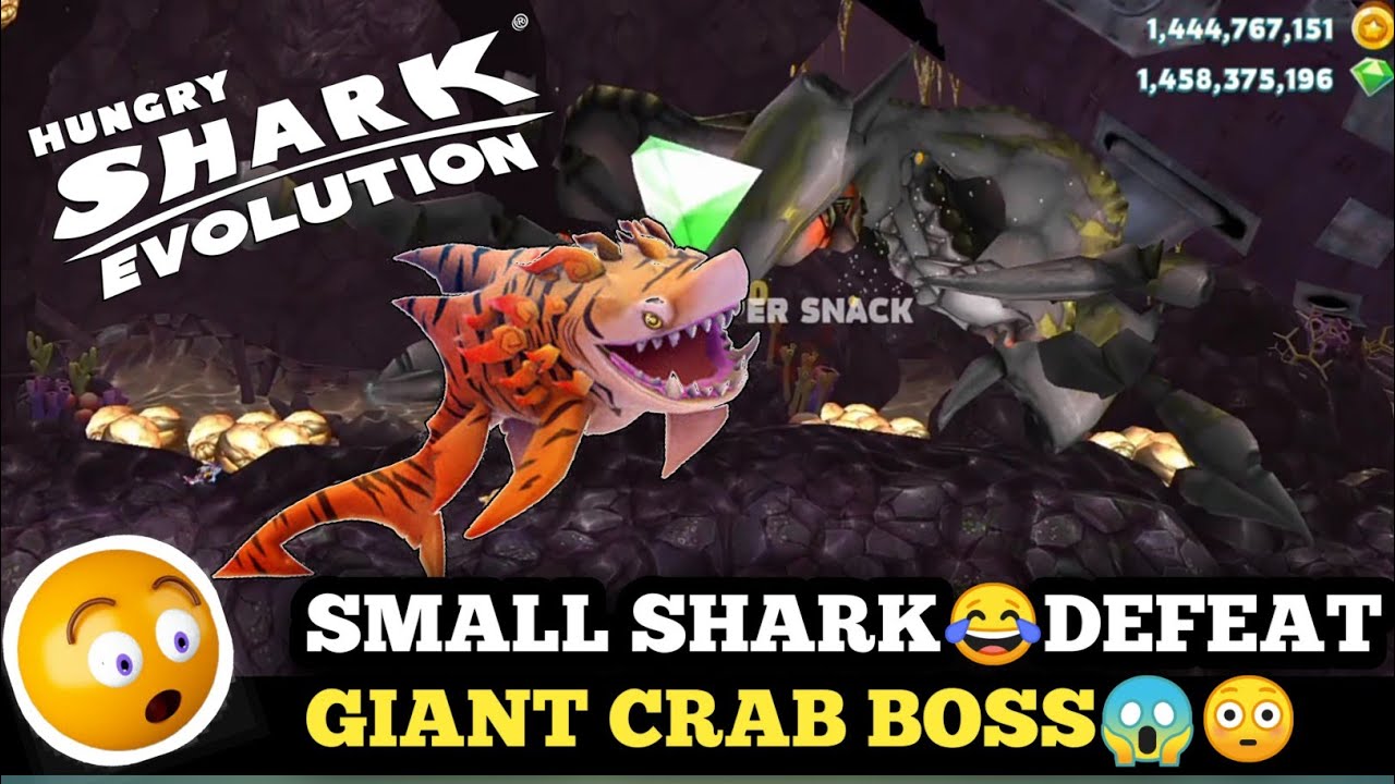 SHAR KHAN DEFEAT GIANT CRAB BOSS😱😱 - Hungry Shark Evolution - All Shark ...