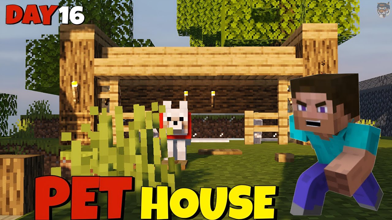 DAY 16/75 Minecraft Pet House Build With @AnKomicZ - YouTube