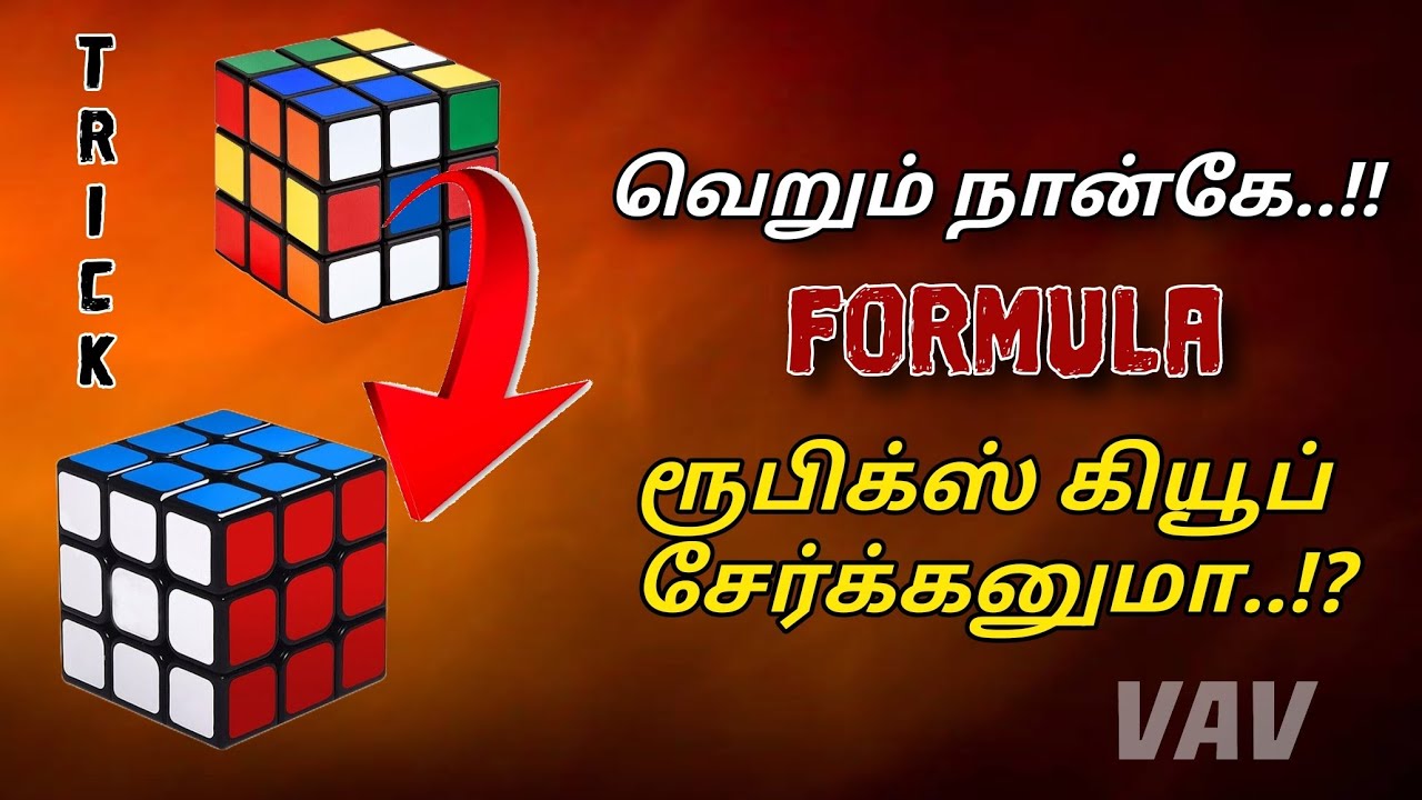 how to solve | 3x3| rubiks cube | in 4 formulas # trending game # - YouTube
