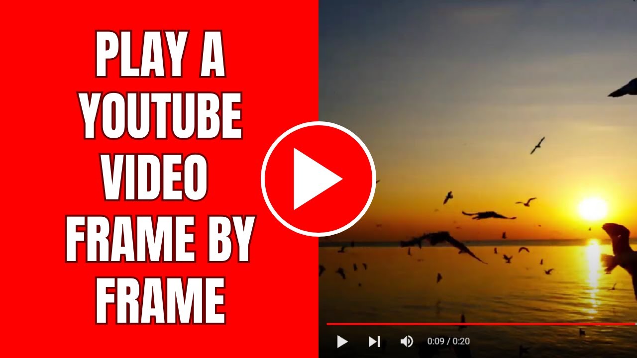 How to play a YouTube video frame by frame on a PC (hotkey) - YouTube