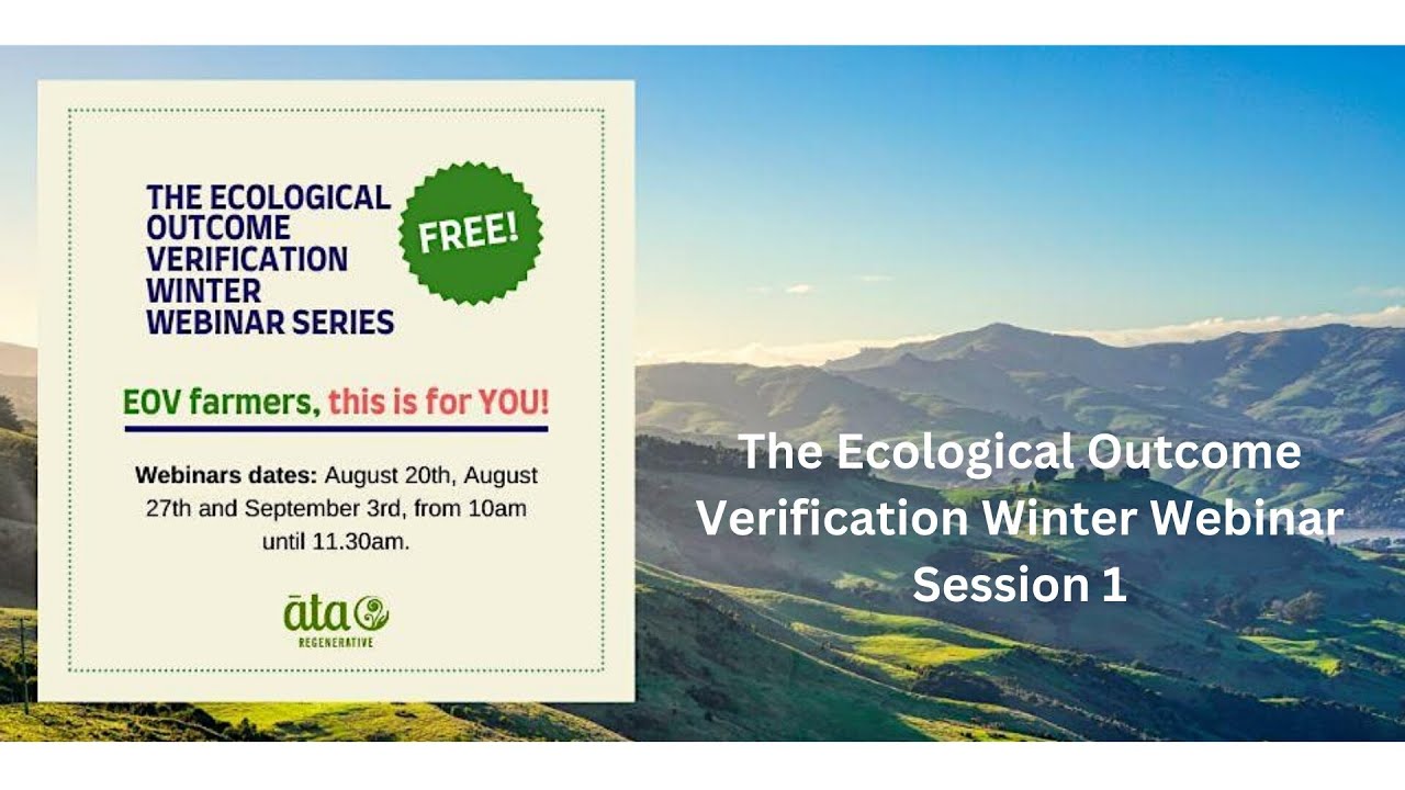The Ecological Outcome Verification Winter Webinar - Session 1 - YouTube