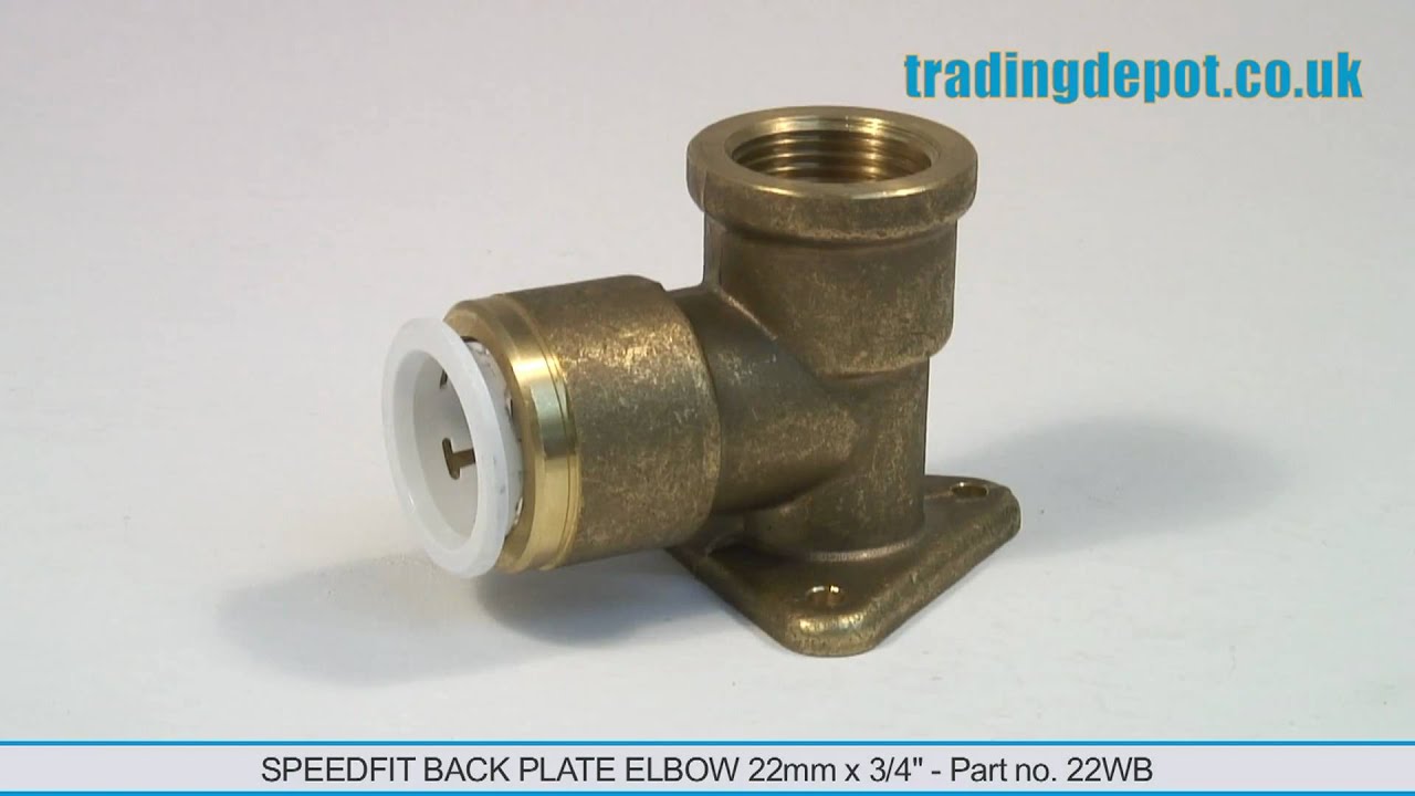 TRADING DEPOT: Speedfit Back Plate Elbow 22mm x 3/4" - Part no. 22WB ...