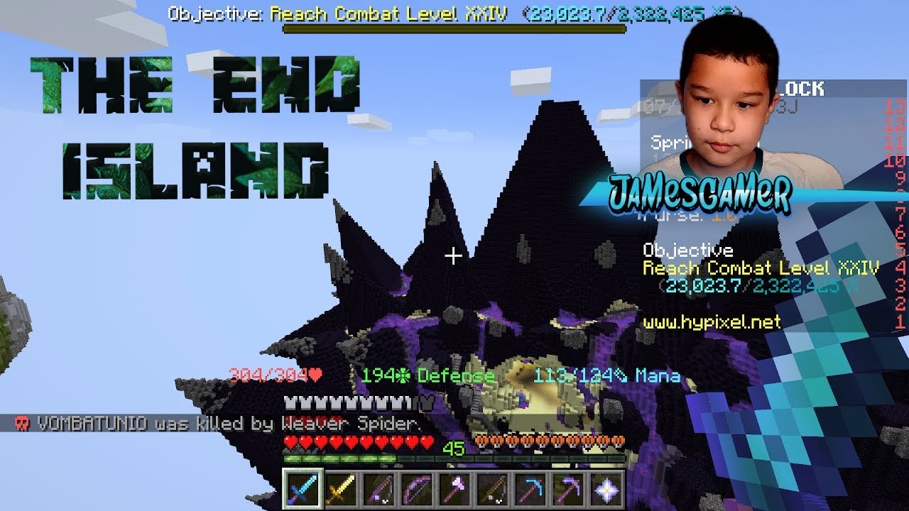 I Finally made it to the End Island in Hypixel Skyblock - YouTube