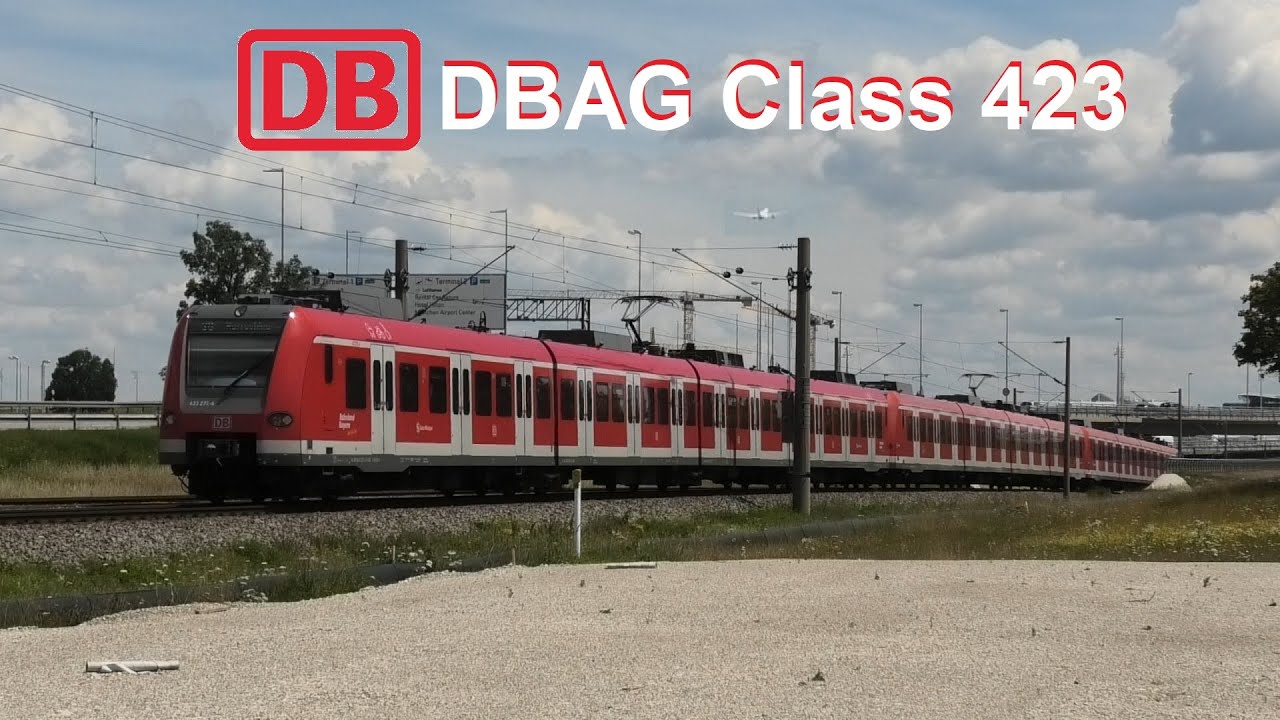 DBAG Class 423 🚋 München Flughafen Besucherpark - YouTube