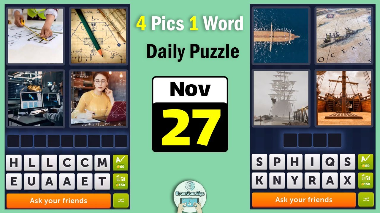4 Pics 1 Word November 27 2022 Daily Puzzle Answer - YouTube