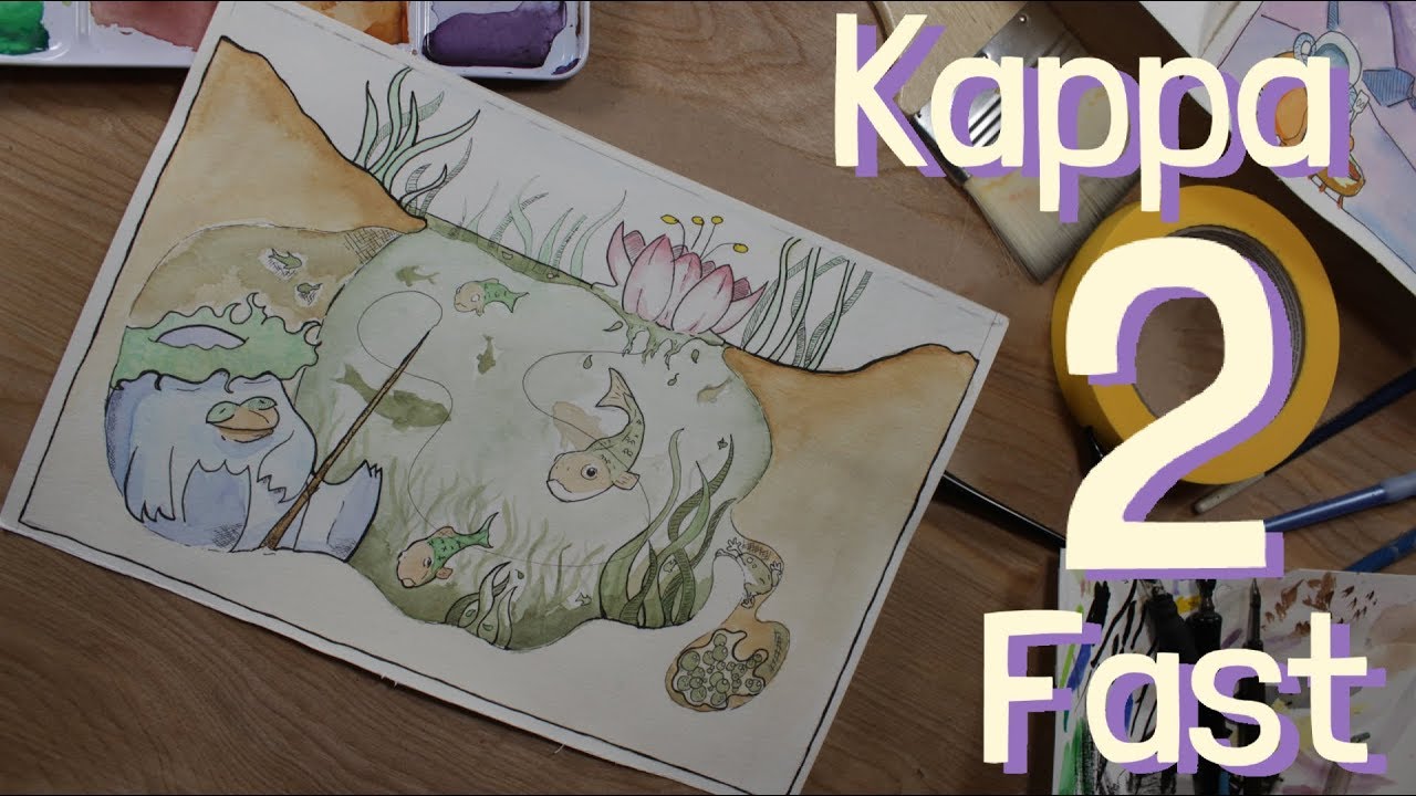 Let's Draw a Kappa Way Too Fast - No Talking - - YouTube