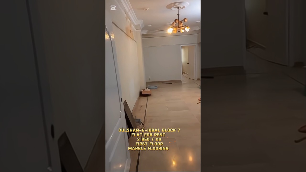 Gulshan-e-Iqbal Block 7 Flat for Rent 3 Bed / DD First Floor Marble ...