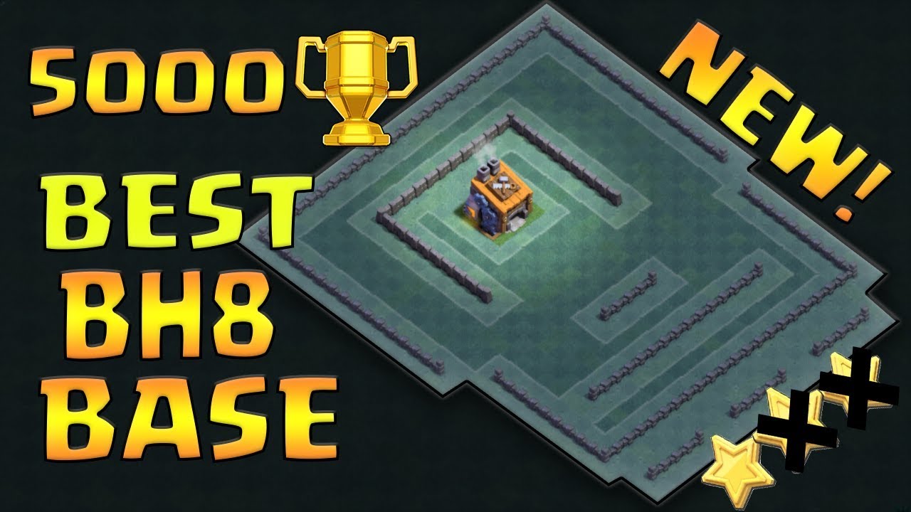 ULTIMATE BEST BUILDER HALL 8 BASE LAYOUT | 5000 TROPHY | BEST BH8 BASE ...