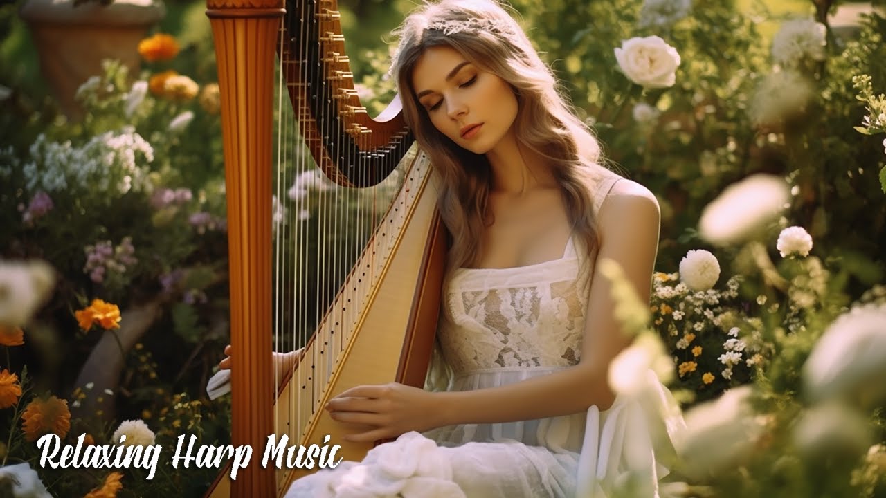 Relaxing Harp Music 🎶 Relaxing Background Music for Deep Sleep and ...