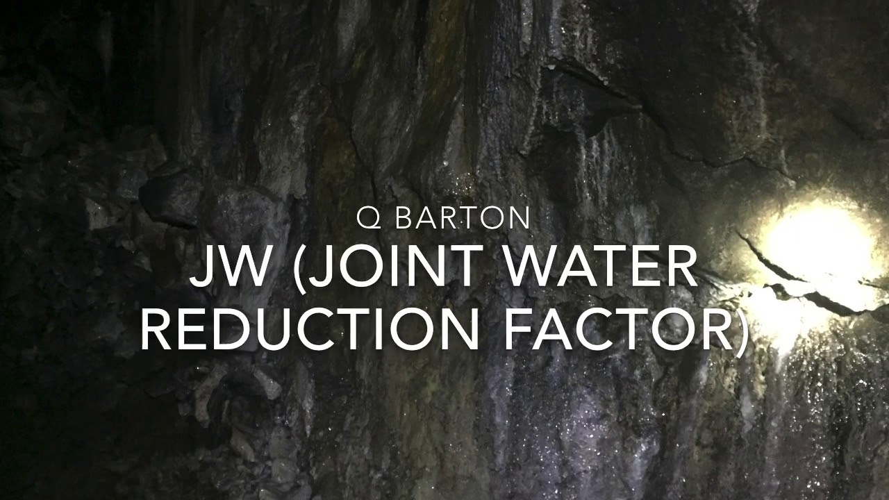 Geomecanica - Q Barton - Jw (Joint Water Reduction Factor) - YouTube