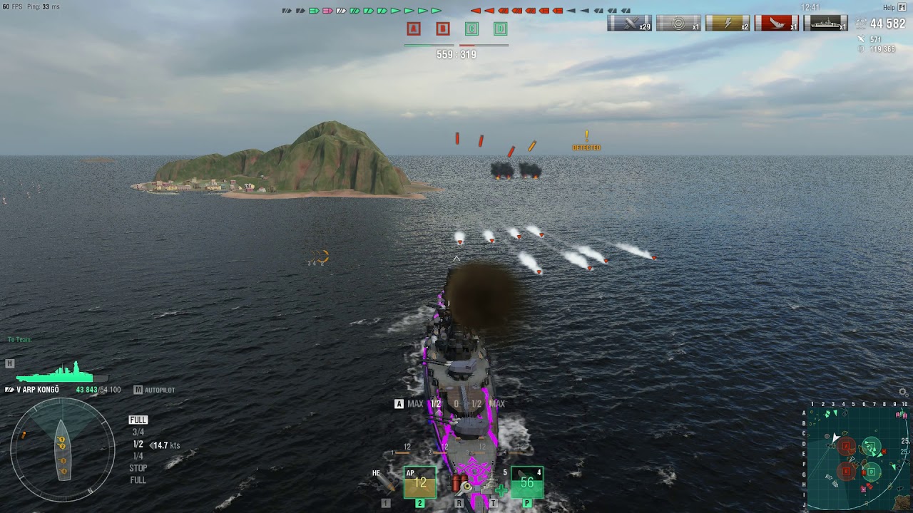 World of Warships - Randoms [ARP Kongo] - YouTube