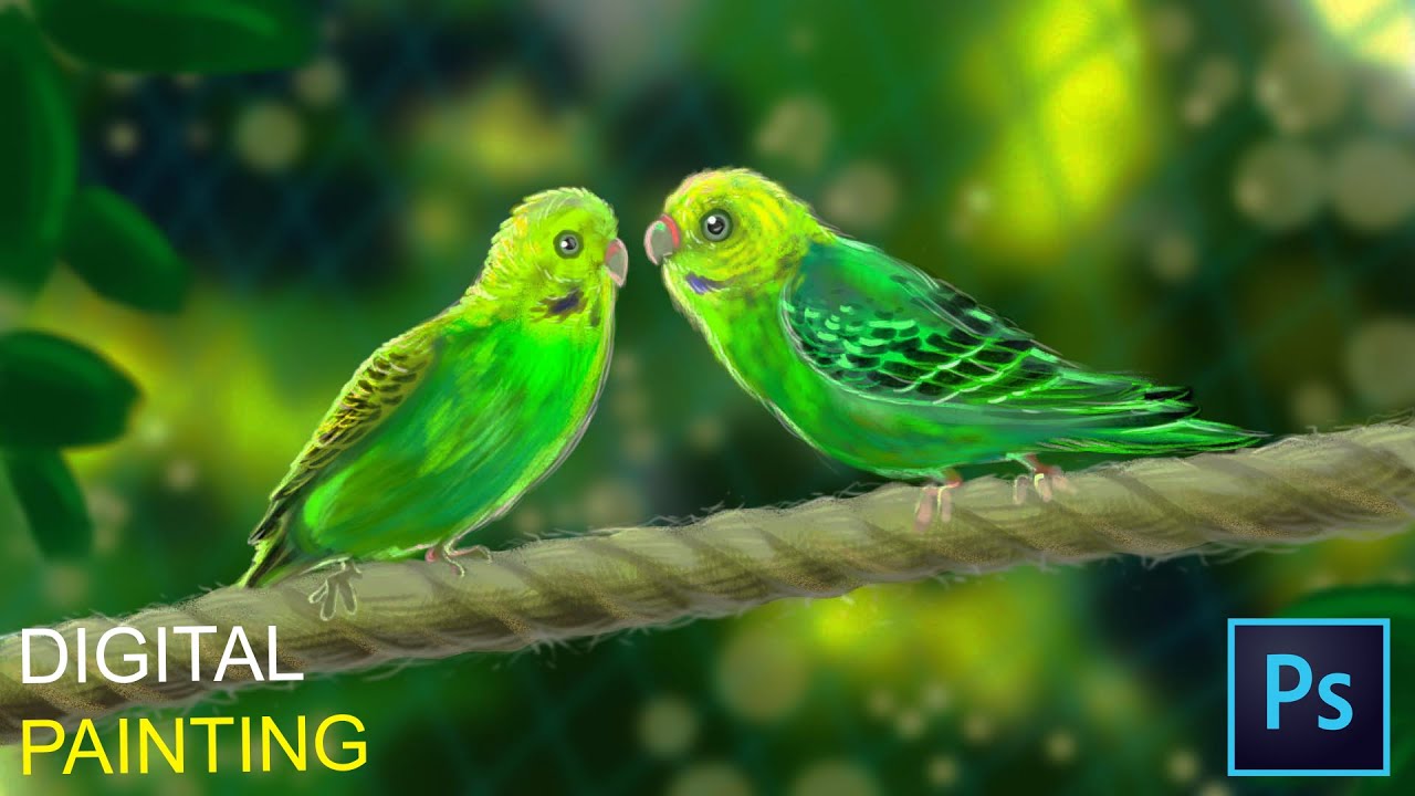 Digital Art Bird | sansdigitalpaintings | Bird | Wildlife - YouTube