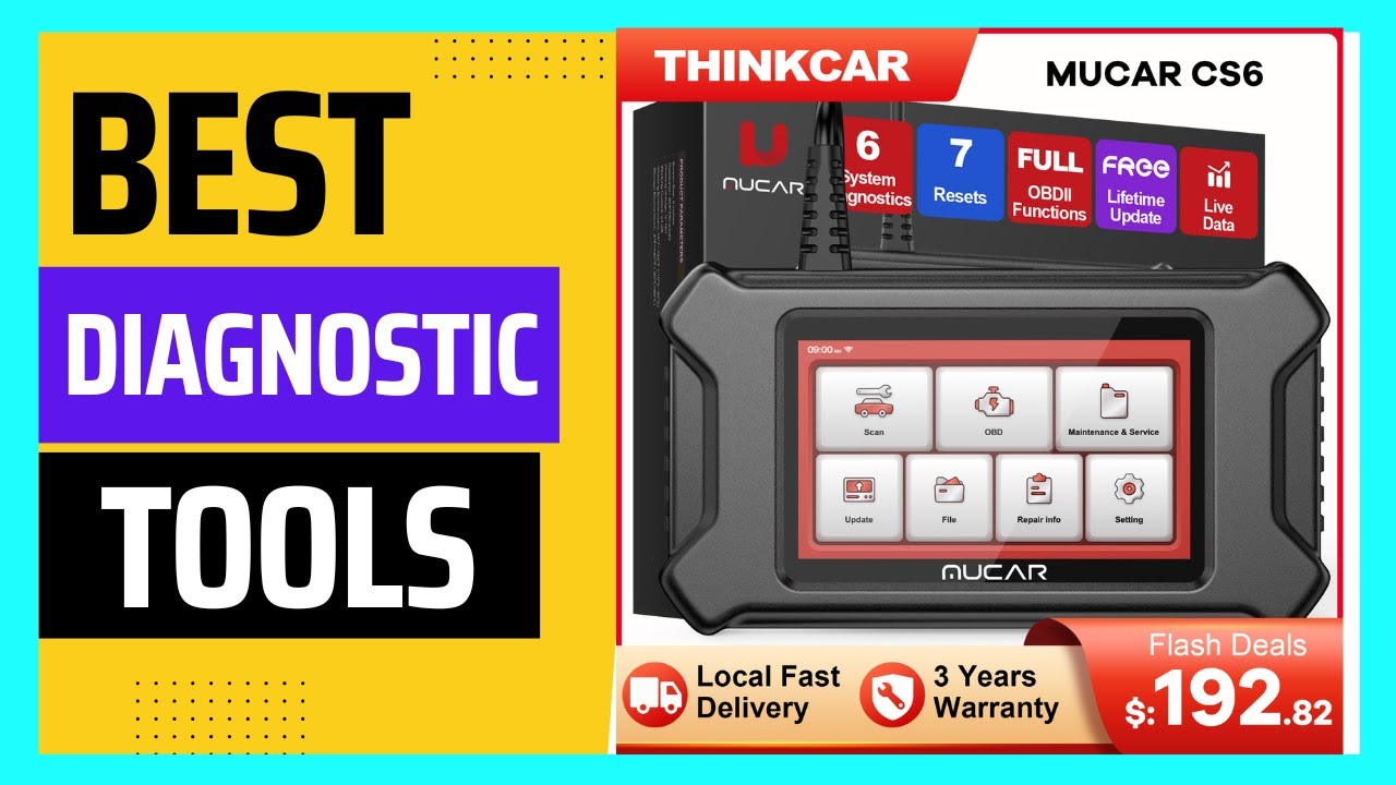 MUCAR CS6 OBD2 Scanner ABS SRS TCM TPMS Engine Code Reader - YouTube