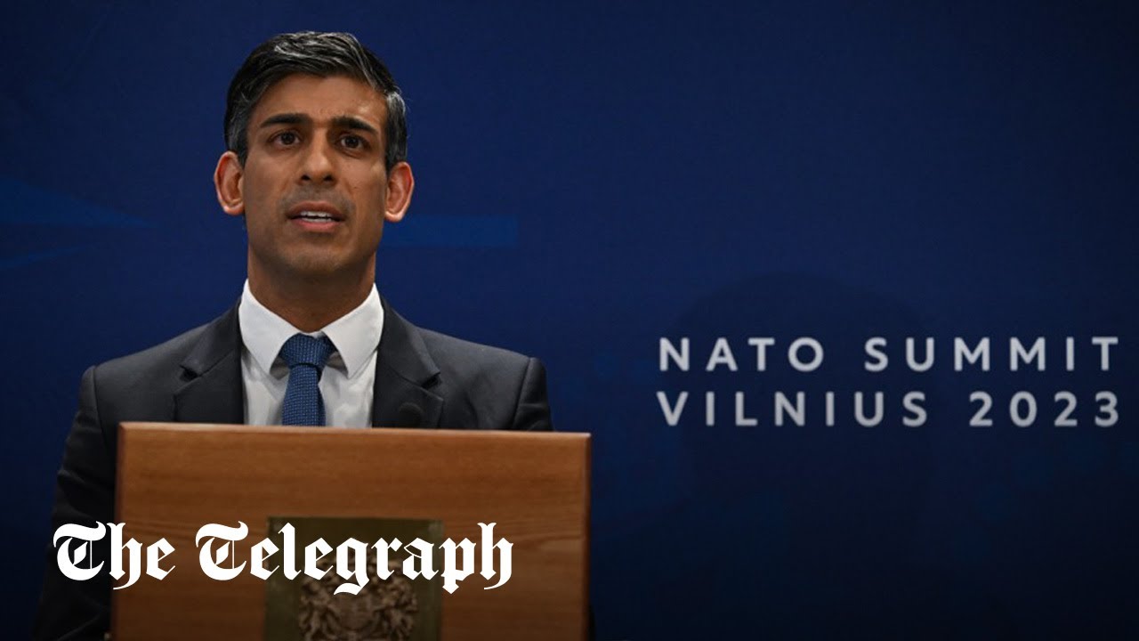 Watch: Rishi Sunak gives press conference at NATO summit - YouTube