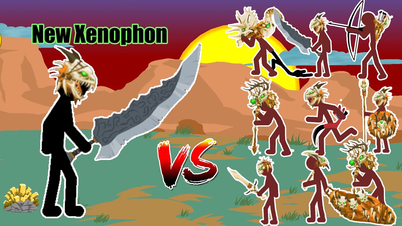 NEW XENOPHON VS ALL SKINS SAVAGE || STICK WAR LEGACY - YouTube