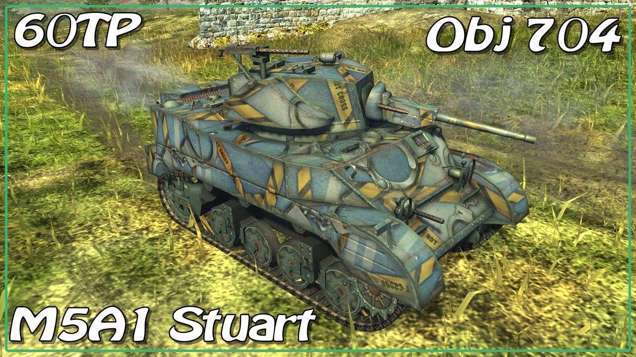 M5A1 Stuart • 60TP • Obj 704 • WoT Blitz *SR - YouTube