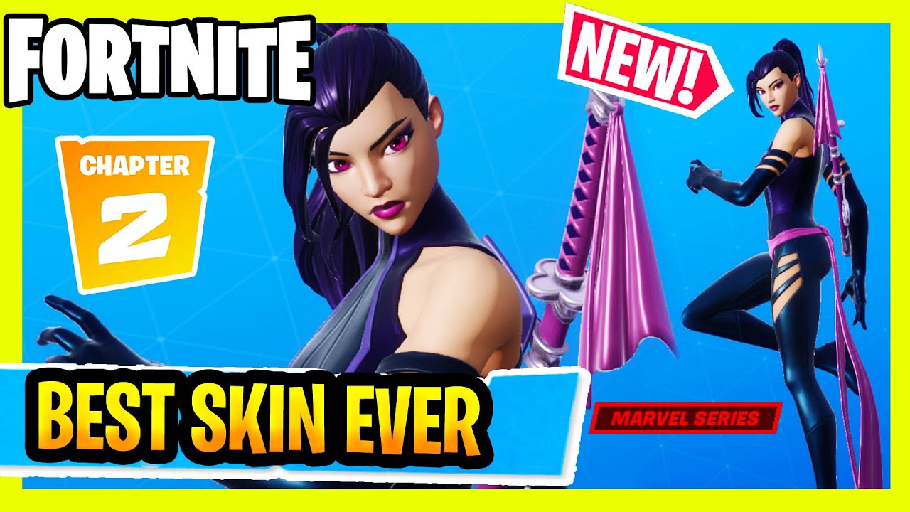 BEST FORTNIE SKIN EVER! New Marvel Series Psyloke Skin With Psi Blade ...