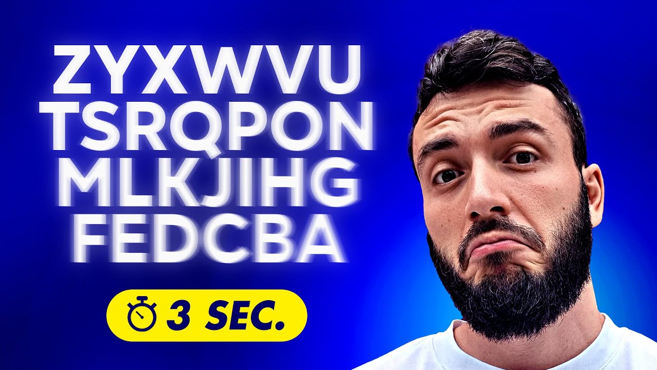 Comment réciter l'alphabet à L'ENVERS facilement - YouTube