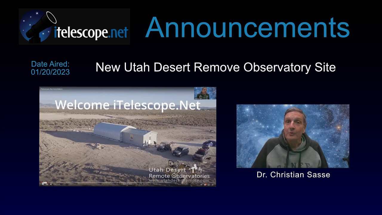 Major iTelescope Announcement – January 2023 - YouTube