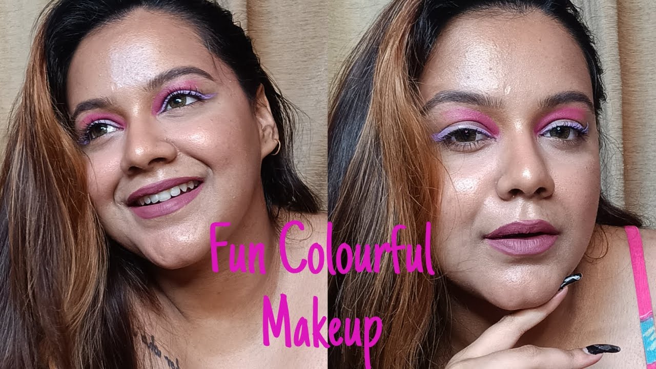 Fun Colourful Summer Makeup Tutorial ||Popping Eye Makeup Tutorial🌞🦋🌼 ...