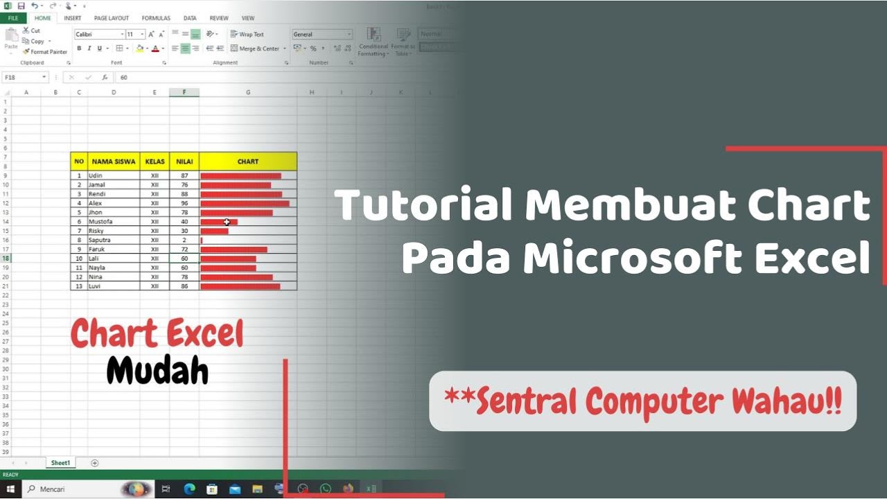 Tutorial Membuat Chart Pada Microsoft Excel - YouTube