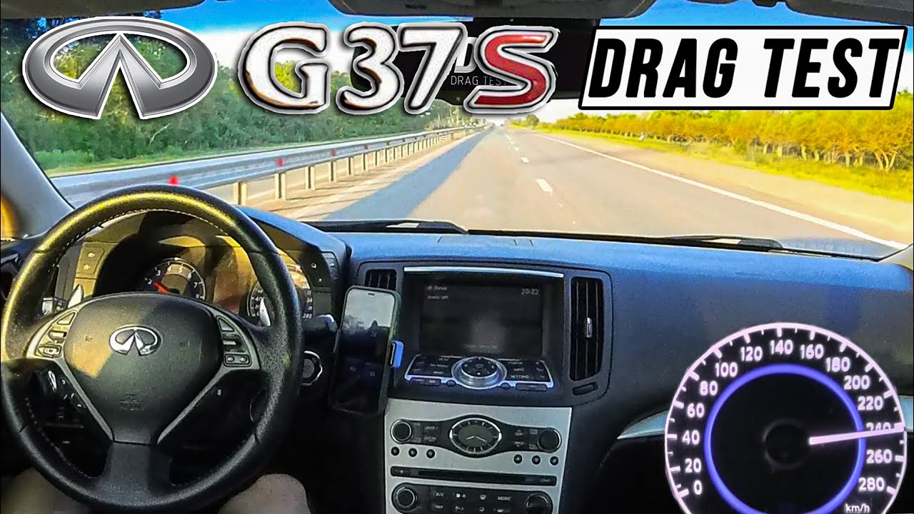 Drag Test Infiniti G37s RWD | 333 HP 3.7L V6 | Acceleration 0-100, 402m ...