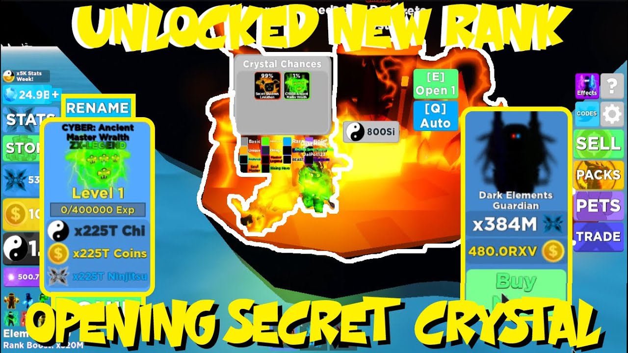I Opened The Secret Crystal And I Got The Best Pets In Ninja Legends ...
