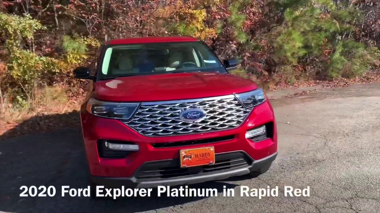 2020 Ford Explorer Platinum in Rapid Red - YouTube