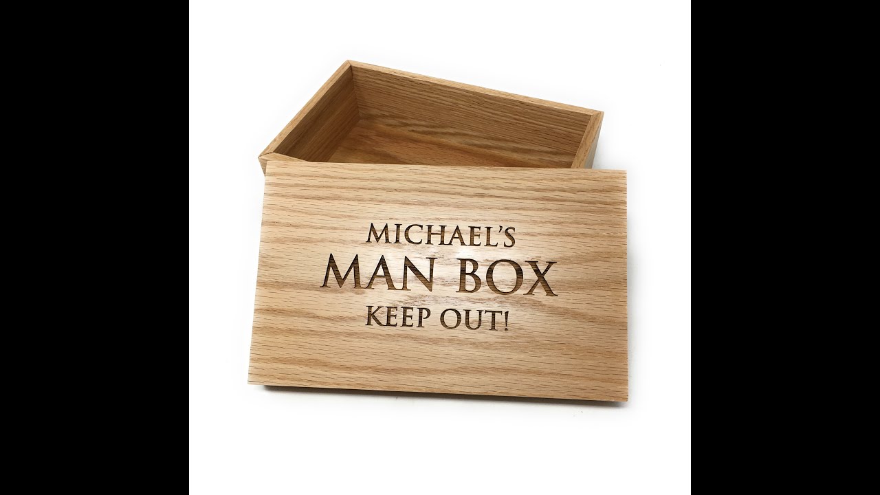 Personalised Wooden Man Stuff Storage Box - Engraved Daddy Gift - YouTube