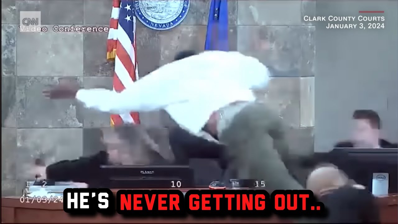 Man JUMPS BENCH and ATTACKS JUDGE in Las Vegas! *REACTION* - YouTube
