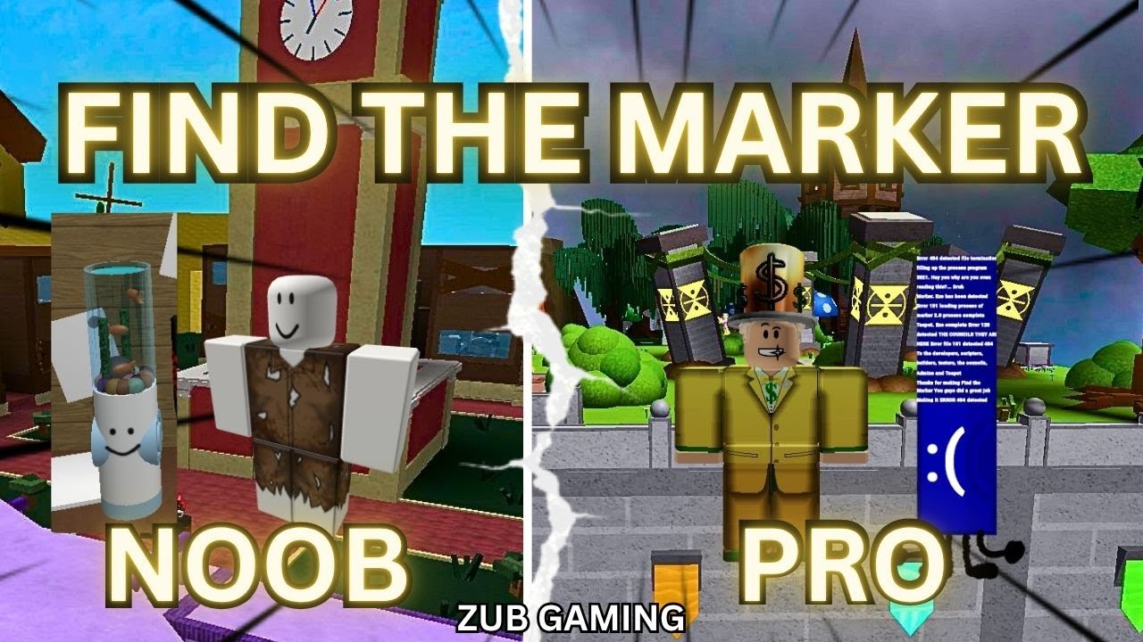 ROBLOX FIND THE MARKER BUT FROM NOOB TO PRO!?!! - YouTube