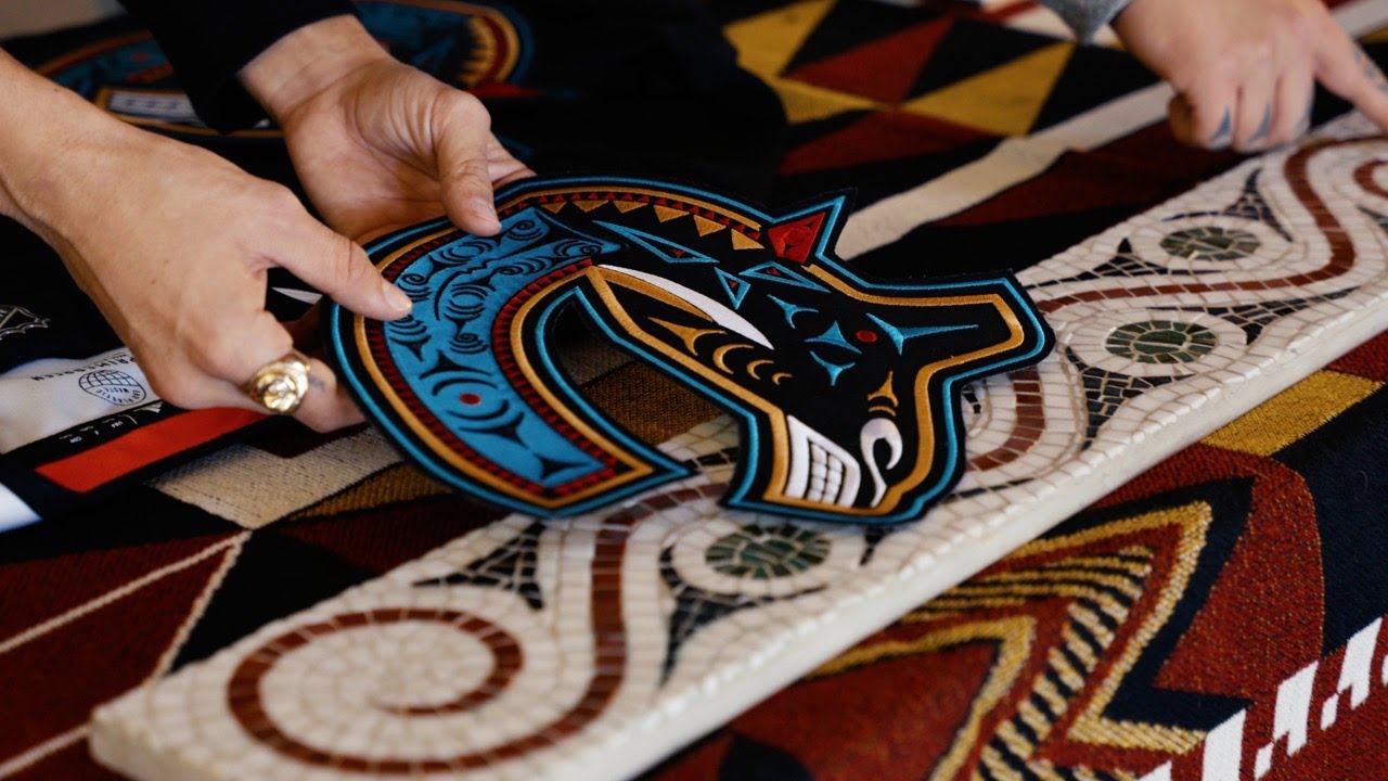 Behind the Canucks First Nations Logo with Artists Cole Sparrow ...