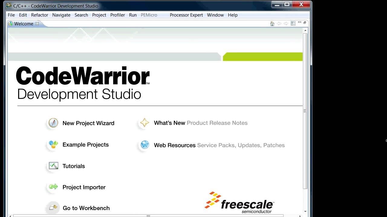 CodeWarrior Intro Create a Project and Debug Watch in HD - YouTube
