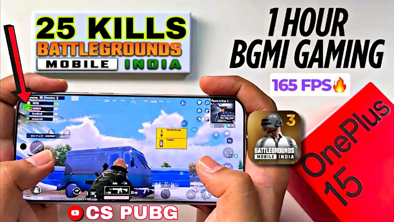 🔥 OnePlus 15 - True 165 FPS 25 Kills Gameplay | Gyro Fix Best Gaming ...
