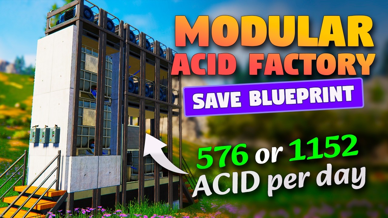 Passive Modular ACID Factory (Saved as A Blueprint!) | 576 or 1152 Acid ...