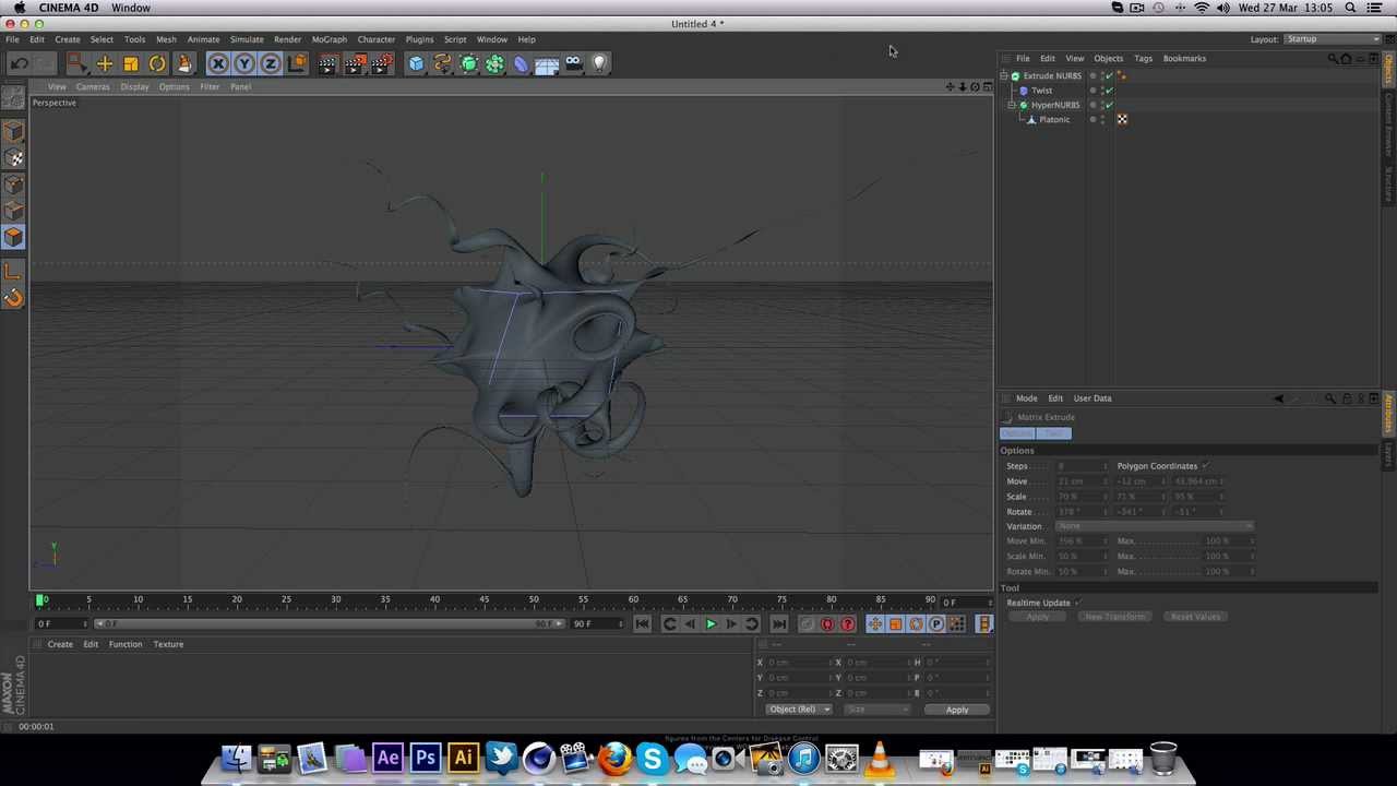 Cinema 4D \ Abstract Shape Tutorial - YouTube