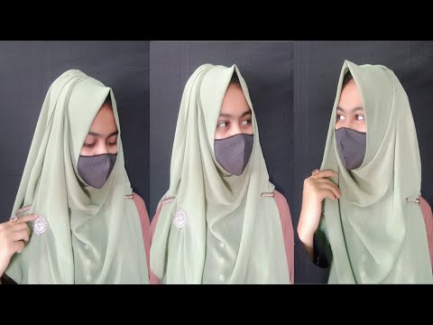 Hijab Tutorial with Mask!! Nazam Karnataka Muslim Girl!! Muskan khan!! Zubair Ahmed
