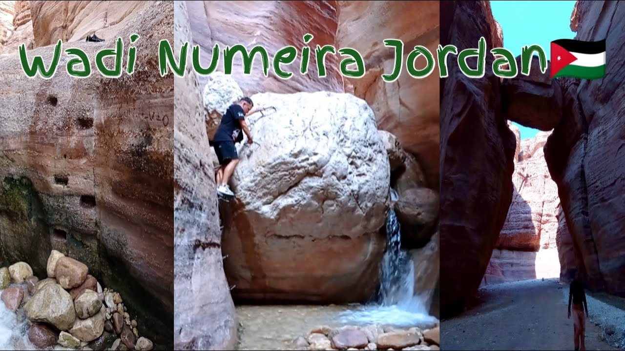 Hiking Through Jordan Stunning Valley, Wadi Numeira Siq Trail, Near The ...
