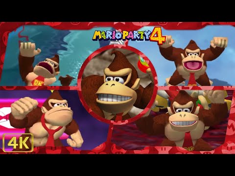 All Minigames (Donkey Kong gameplay) | Mario Party 4 ⁴ᴷ